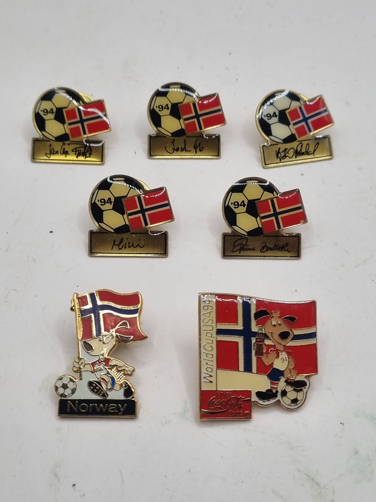 7 stk Norge-pins – FIFA World Cup 1994 (USA) | FINN-torget