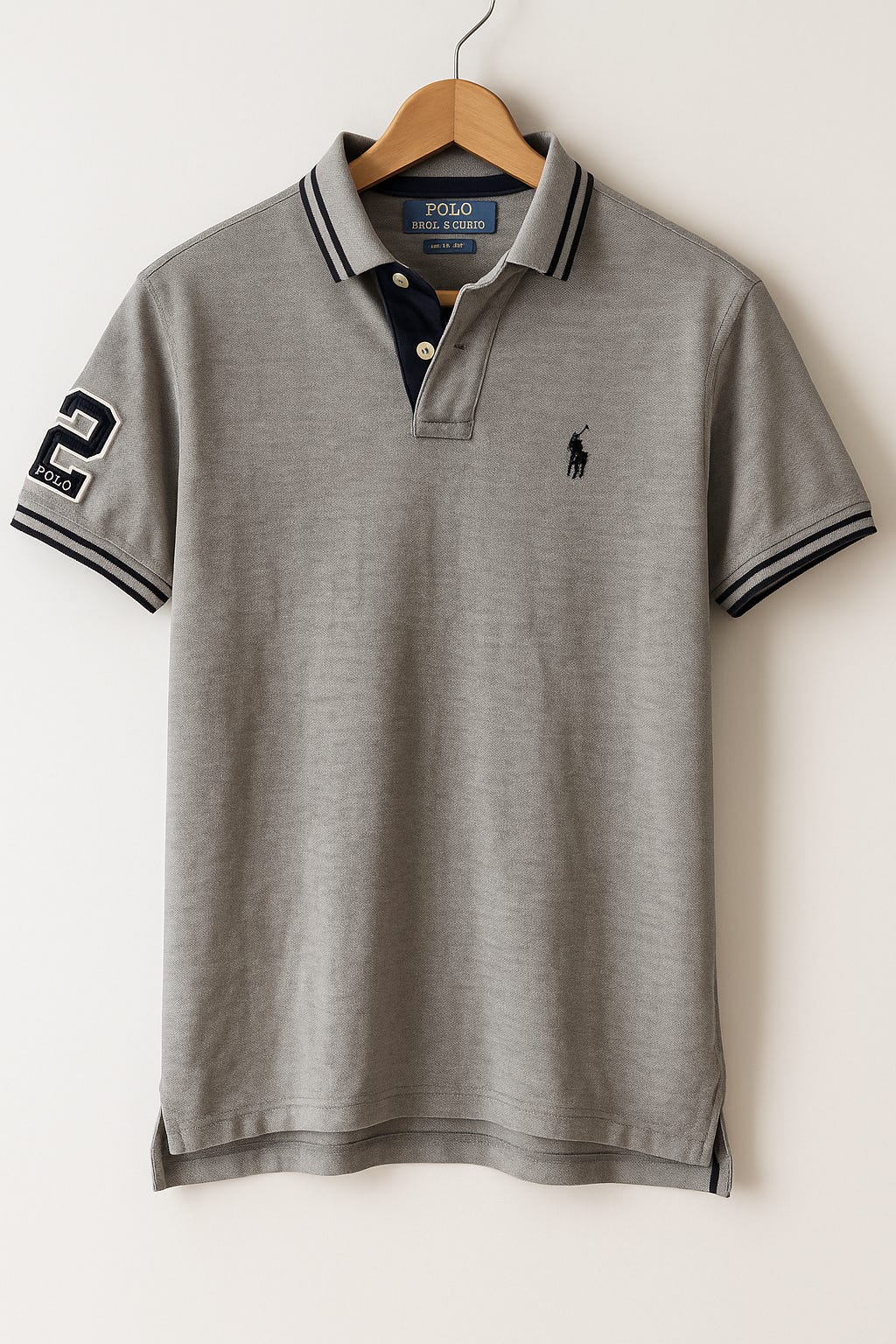 Ralph Lauren Polo – Grå (Custom Slim Fit, Str. L) | FINN-torget