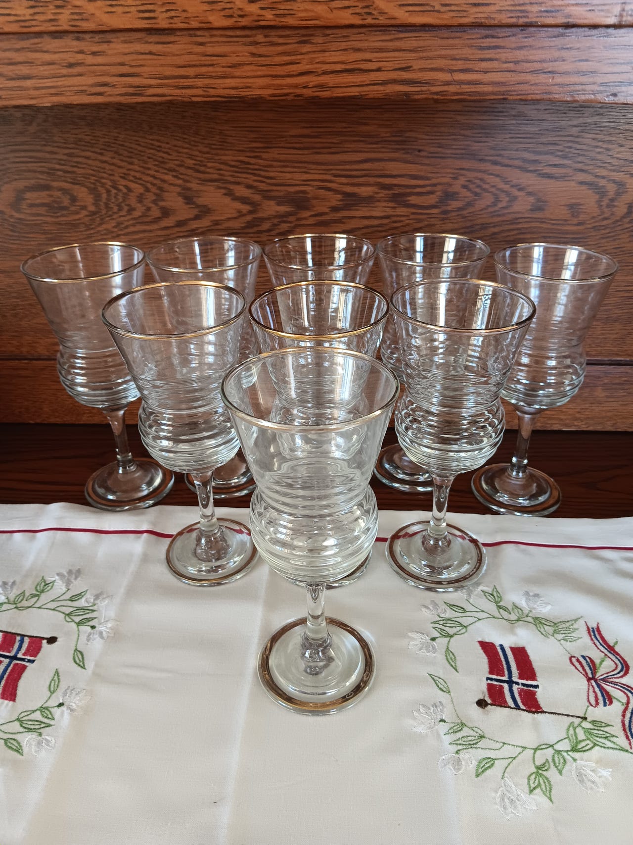 Vintage vinglass fra Eamon Glass Irland | FINN-torget