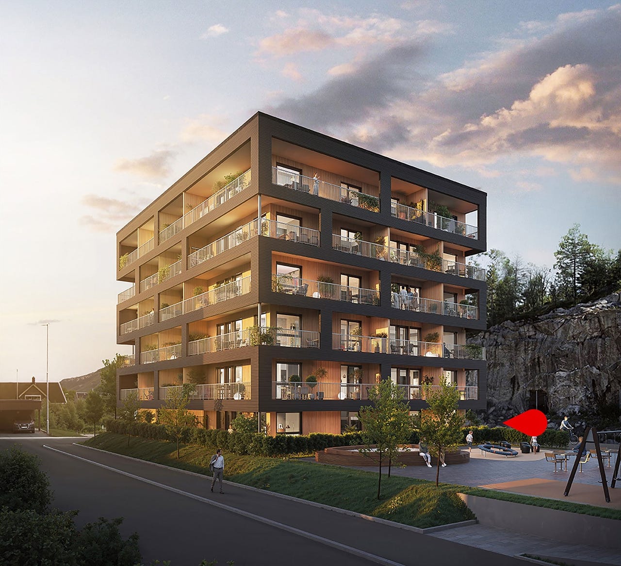 Romslig og moderne endeleilighet m/2 sov | Overbygget markterrasse ...