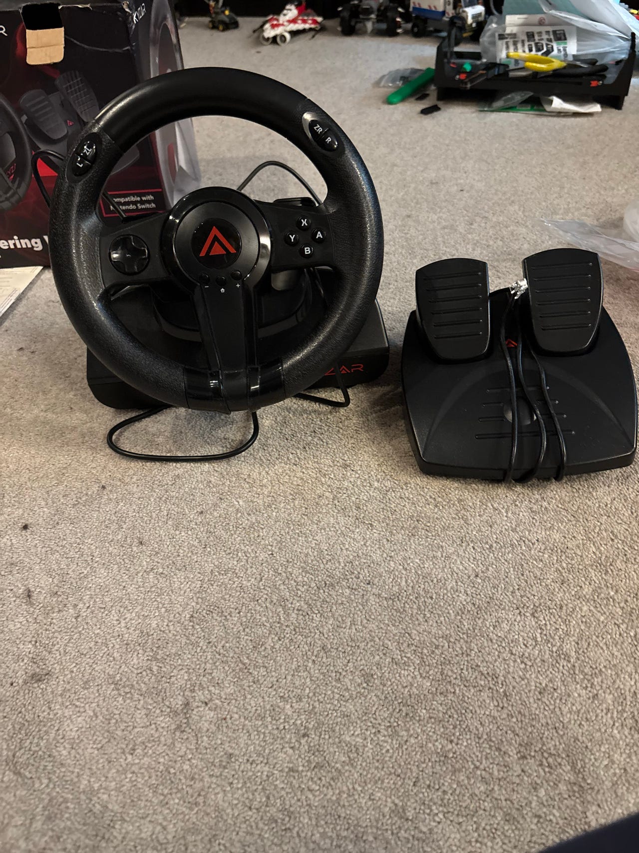 Kyzar NSW Steering Wheel Spill og Pedaler for Nintendo Switch | FINN-torget