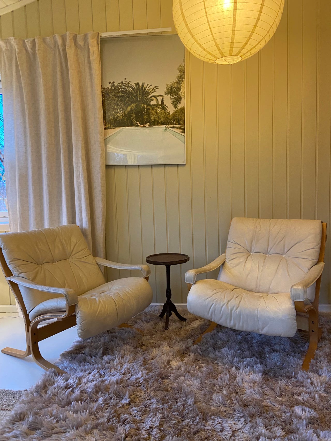 To Siesta lenestoler beige med armlener | FINN-torget