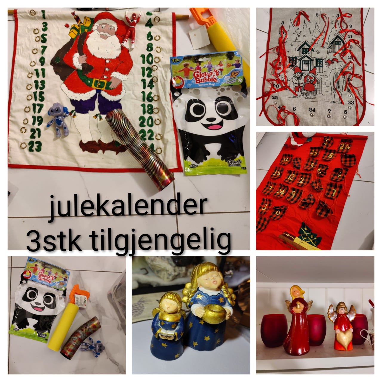 Kalender til barn, duker , pynt JUL ️ samleannonse ️ | FINN-torget