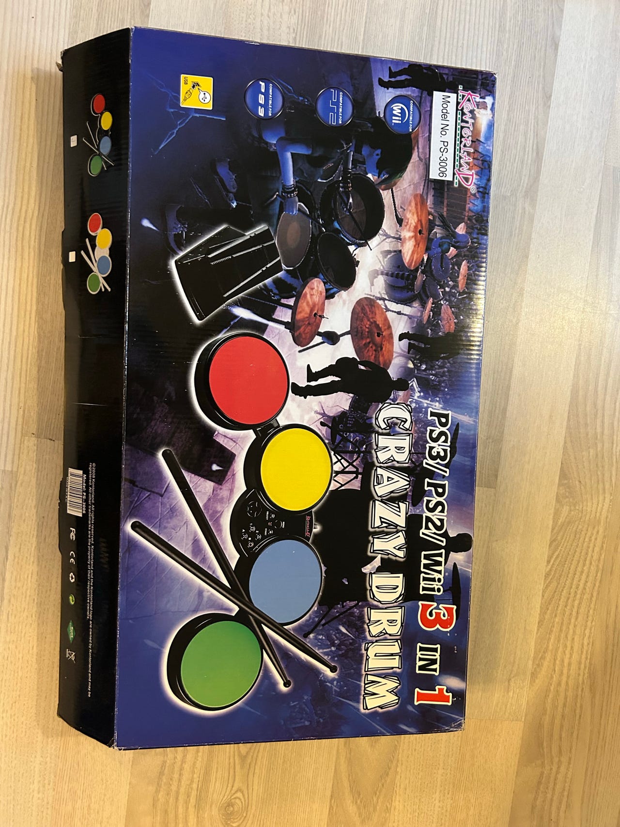 PS3 PS2 Wii 3 in 1 Crazy Drum | FINN-torget