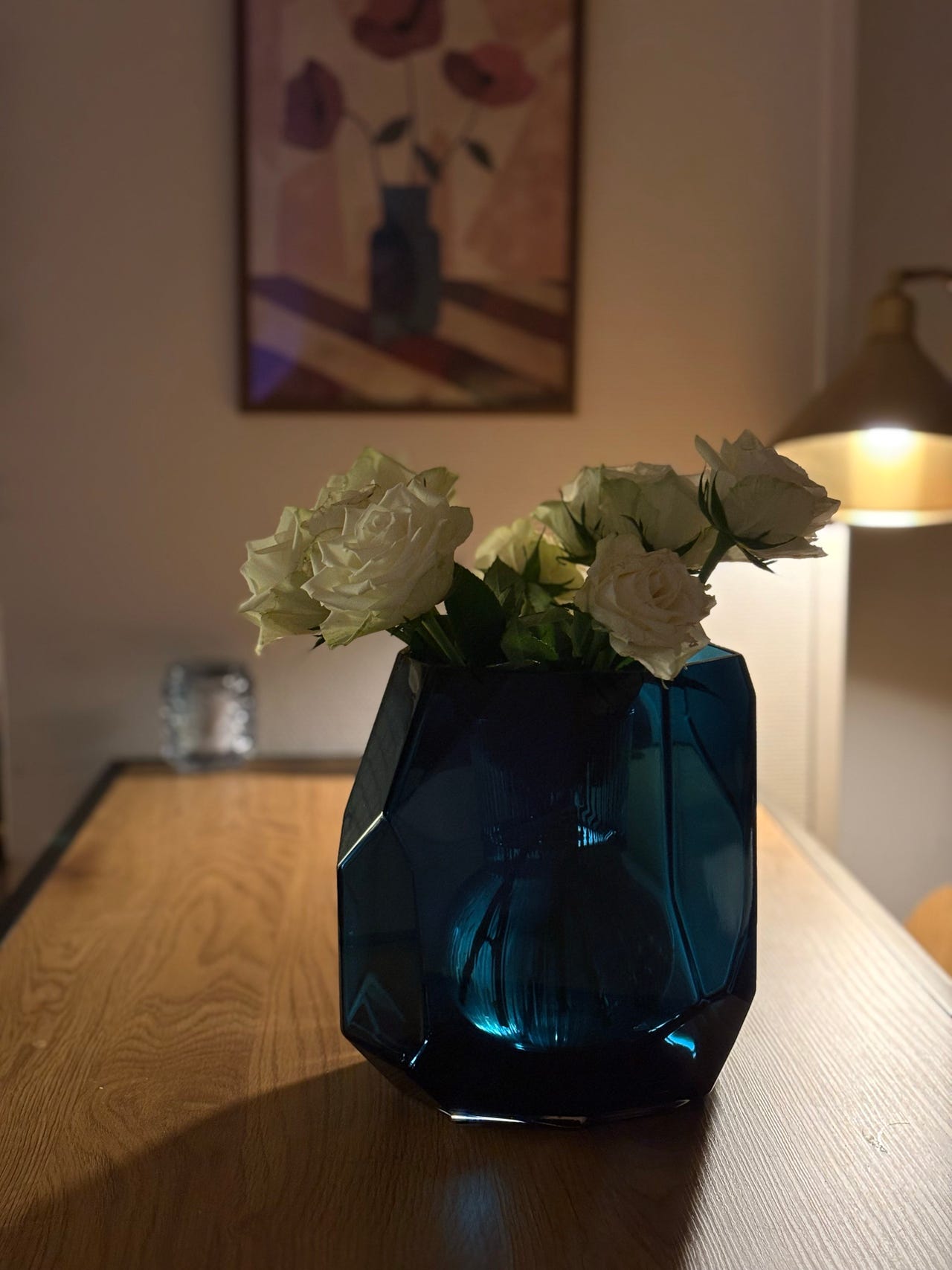 Magnor Glassverk Iglo Vase blå glass | FINN-torget