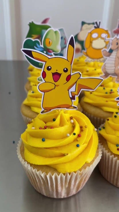 Pokémon Cupcake Toppers Sett med Pikachu og Andre Figurer | FINN-torget