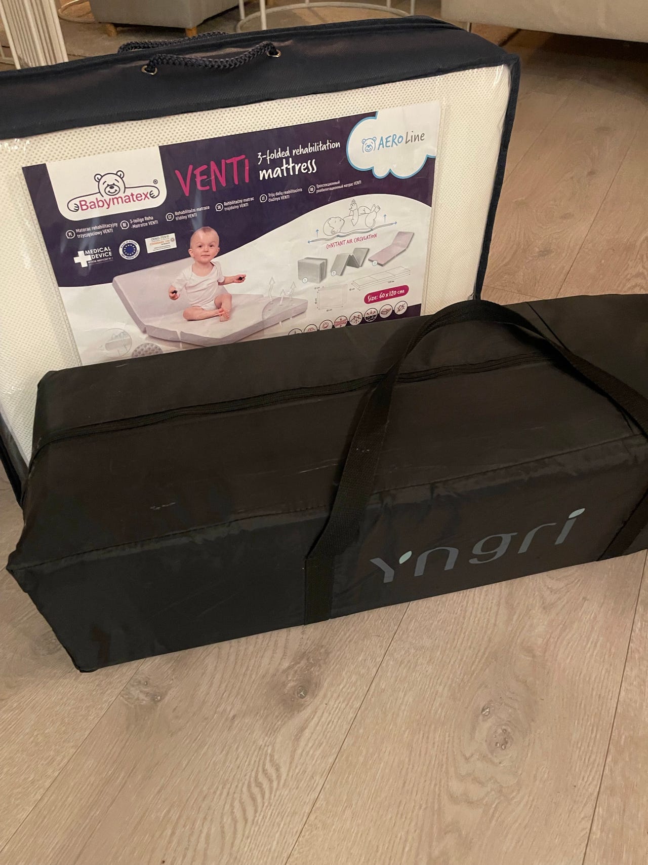 Reiseseng m/madrass 60x120 | FINN-torget