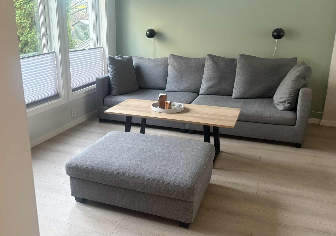 Habitat Viking 3-seter sofa med puff - Grå | FINN-torget