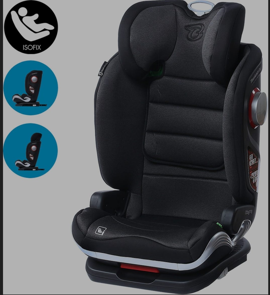 Titaniumbaby Stingray bilstol – ISOFIX – 15–36 kg | FINN-torget
