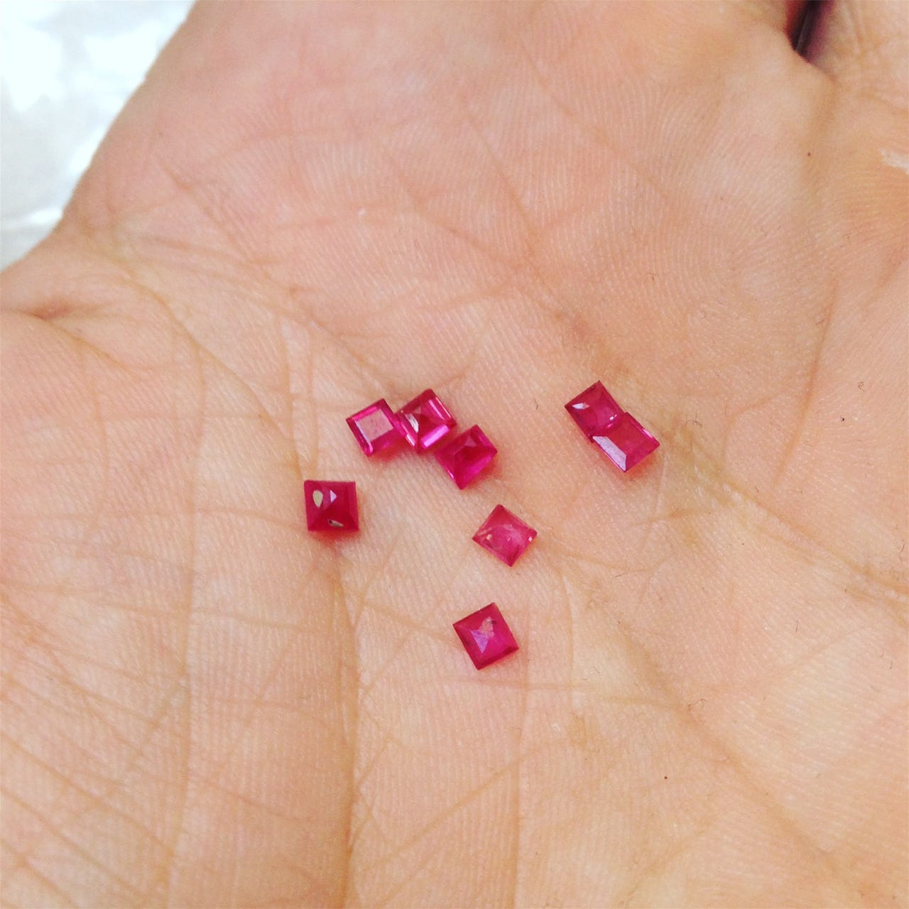 🟥 Naturlige 2 mm Princess Cut rosa rubiner – Perfekt for ring eller ...