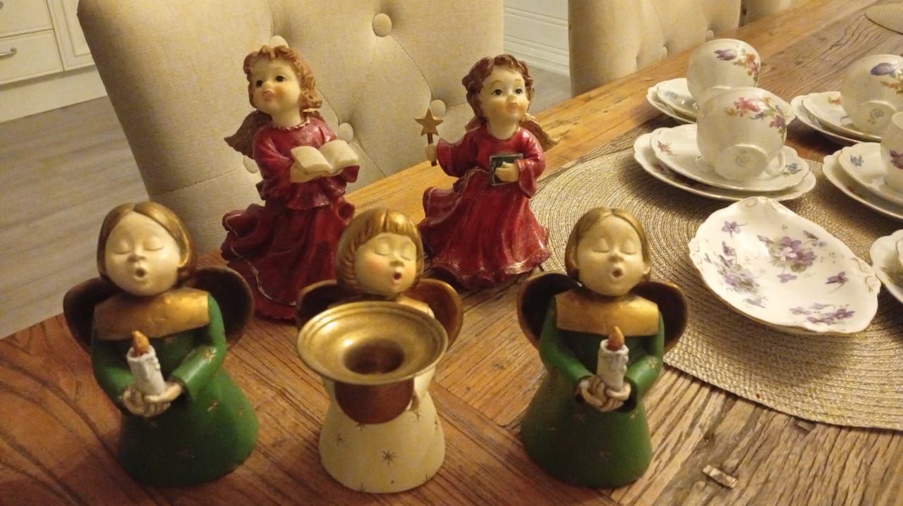 Retro Juleengel figurer. | FINN-torget