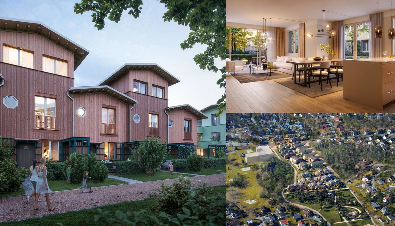 Rekkehus i Ballerud Hageby. Hage og markterrasse, 4 soverom og garasje ...