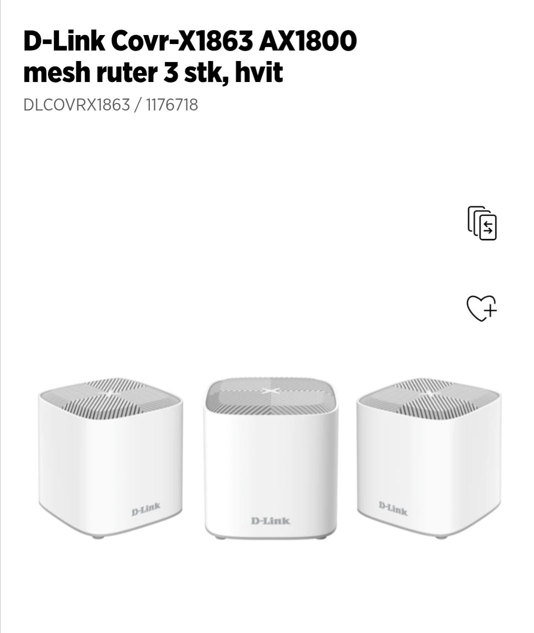 D-Link Mesh Ruter 3 stk, hvit, selges rimelig | FINN-torget