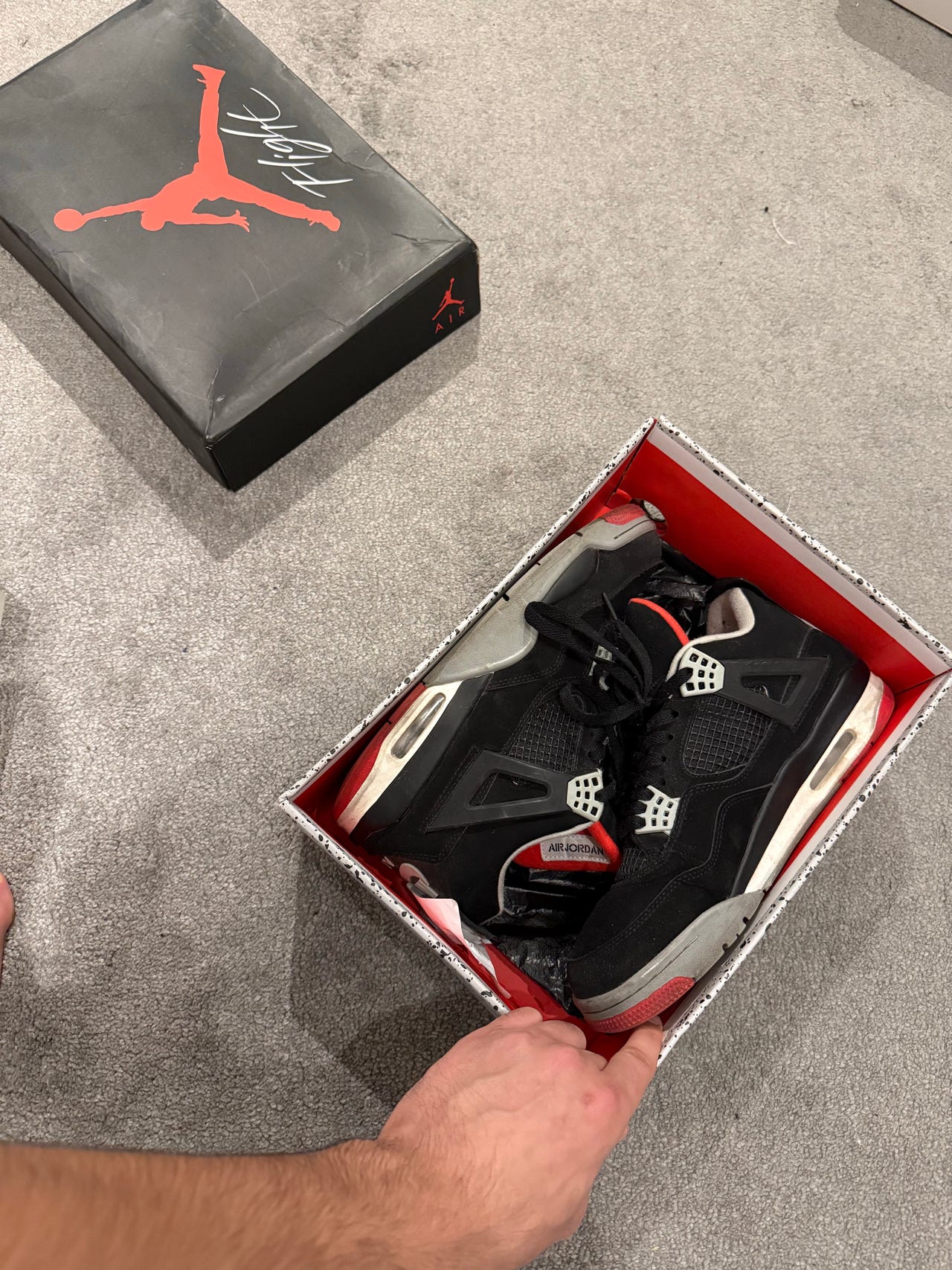 🔥 Air Jordan 4 Black Cement – OG classic – med eske 🔥 | FINN-torget