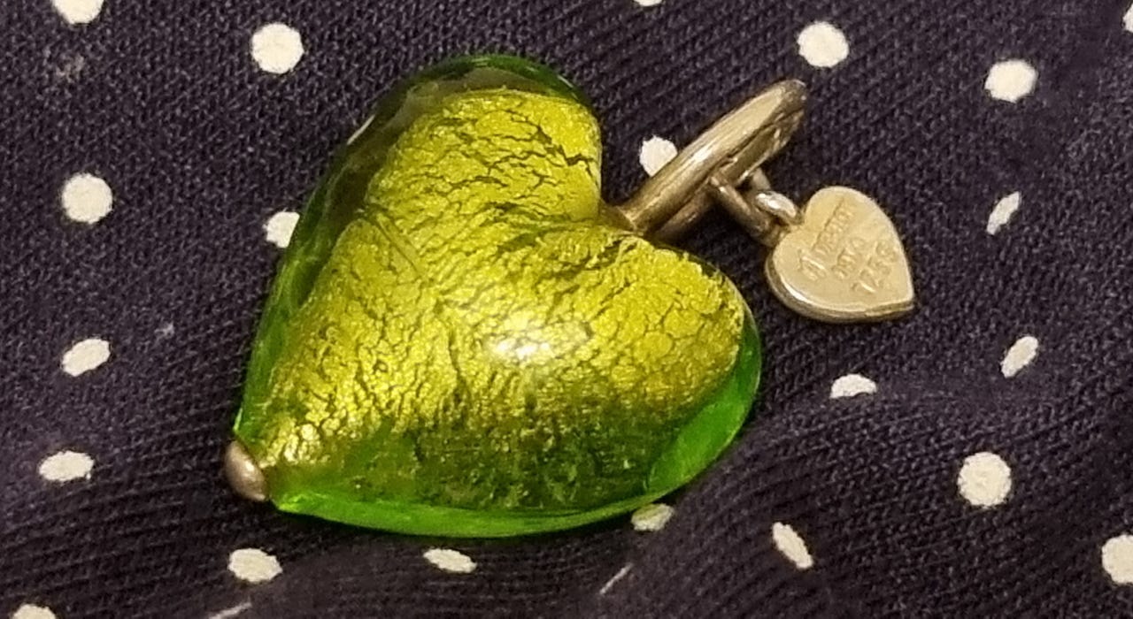 Stort fint hjerte med sølv øske 💚 T design Oslo 925s 💚 | FINN-torget