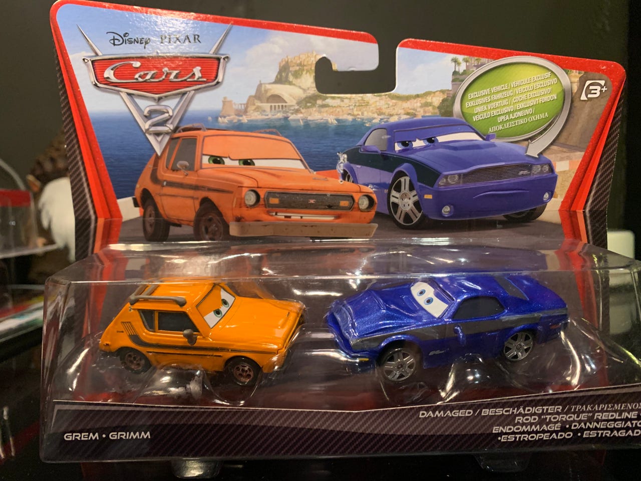 Disney Pixar Cars, Grem & Damaged Rod Torque Redline, Exclusive, 2010 ...
