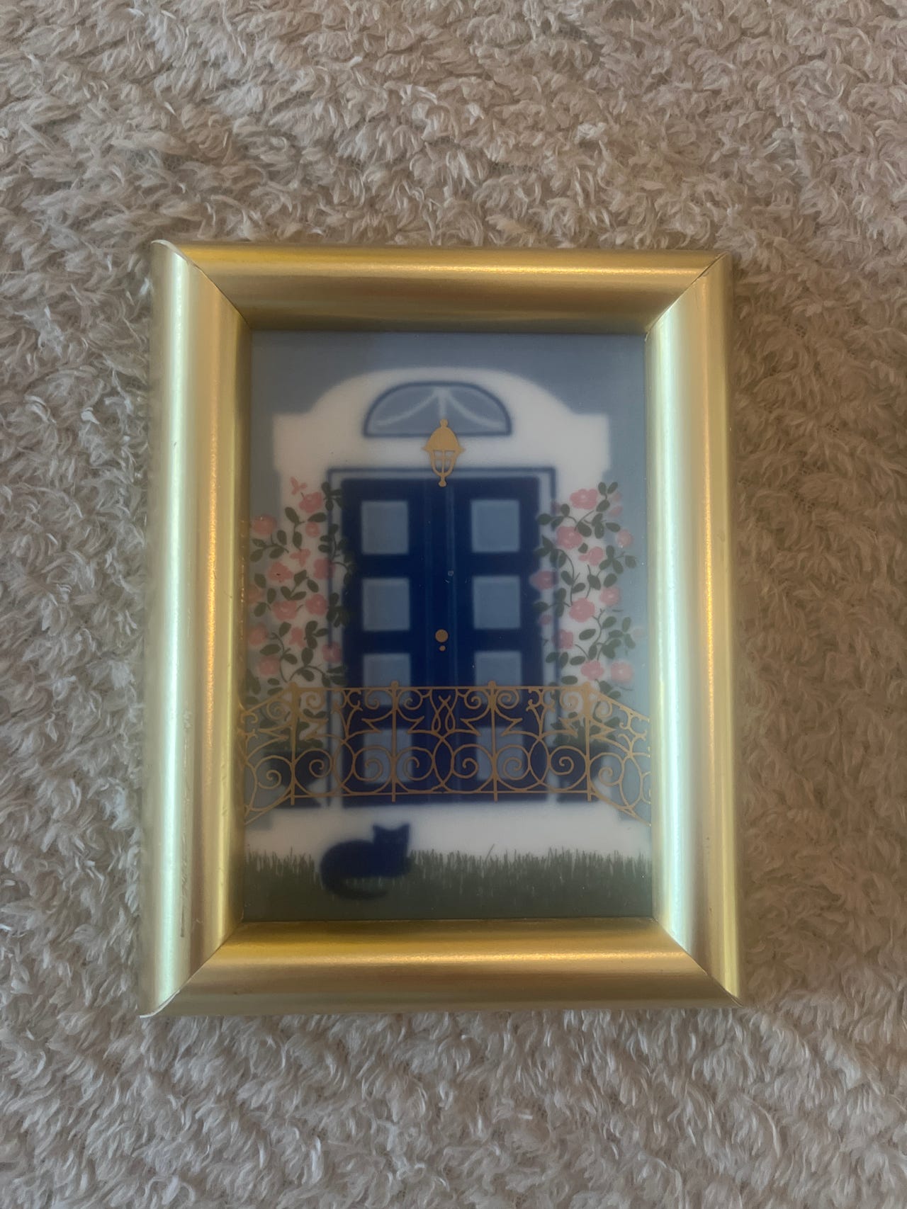 Porsgrund Tre små innrammede bilder med dekorative motiver | FINN-torget