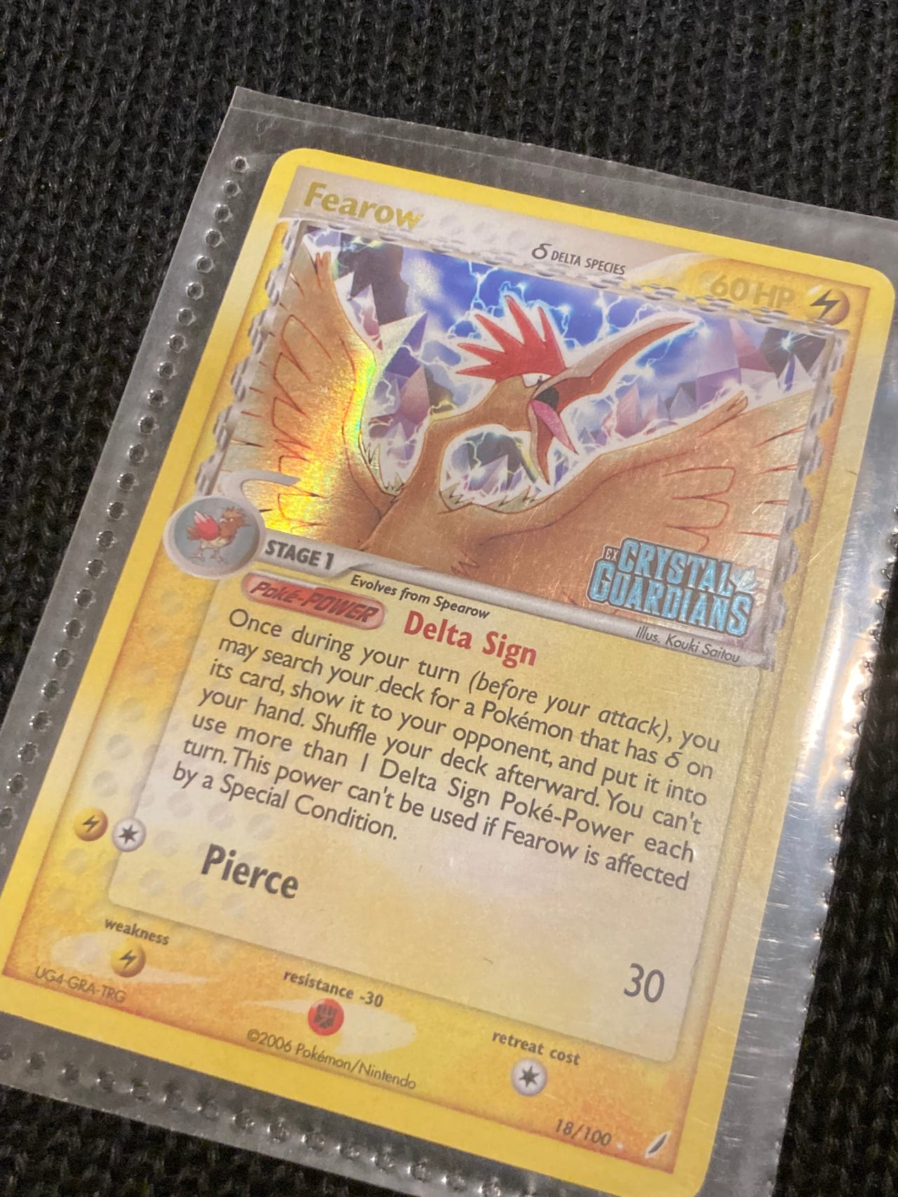 Fearow Reverse Holo #18 Crystal Guardians Stamp | FINN-torget