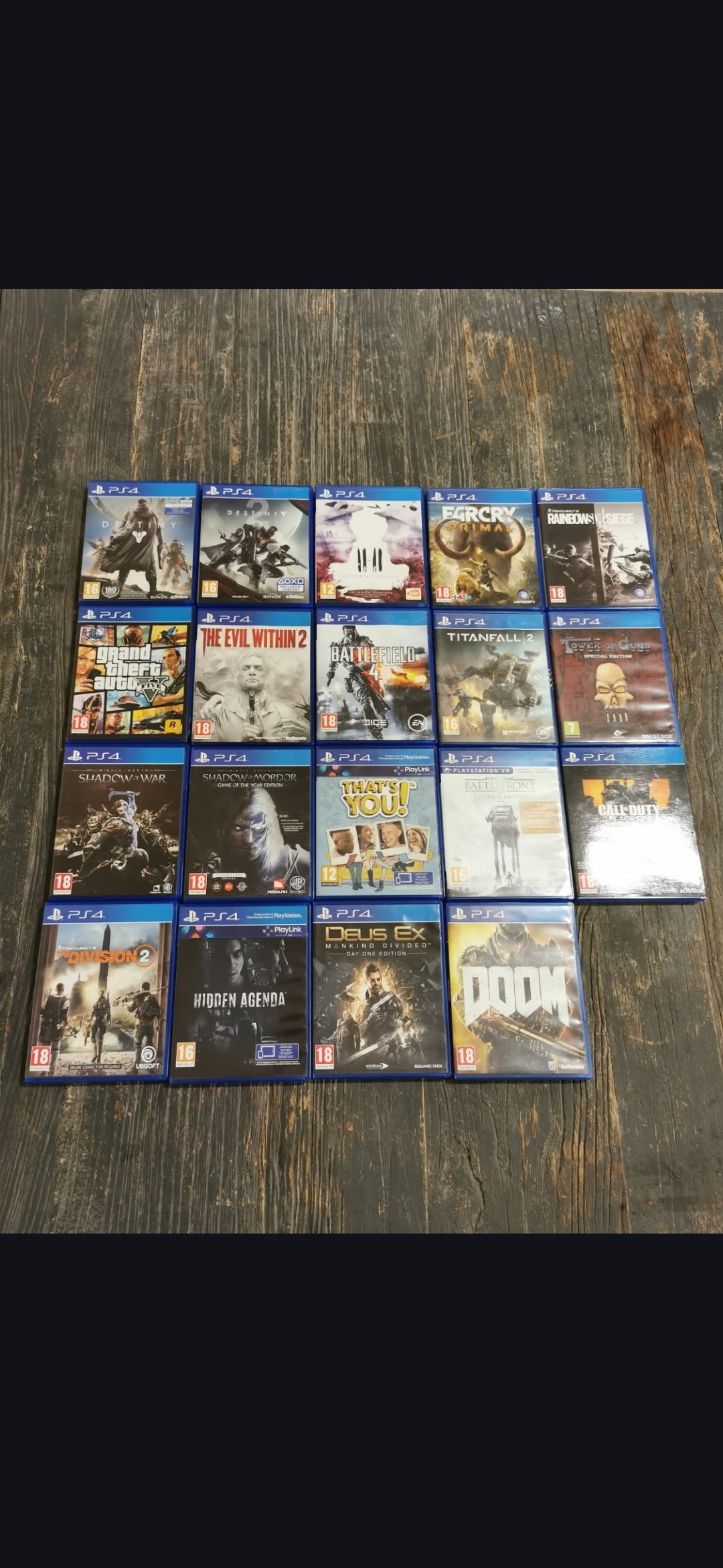 PS4-spill – GTA V, DOOM, Call of Duty, Rainbow Six, Titanfall m.fl ...