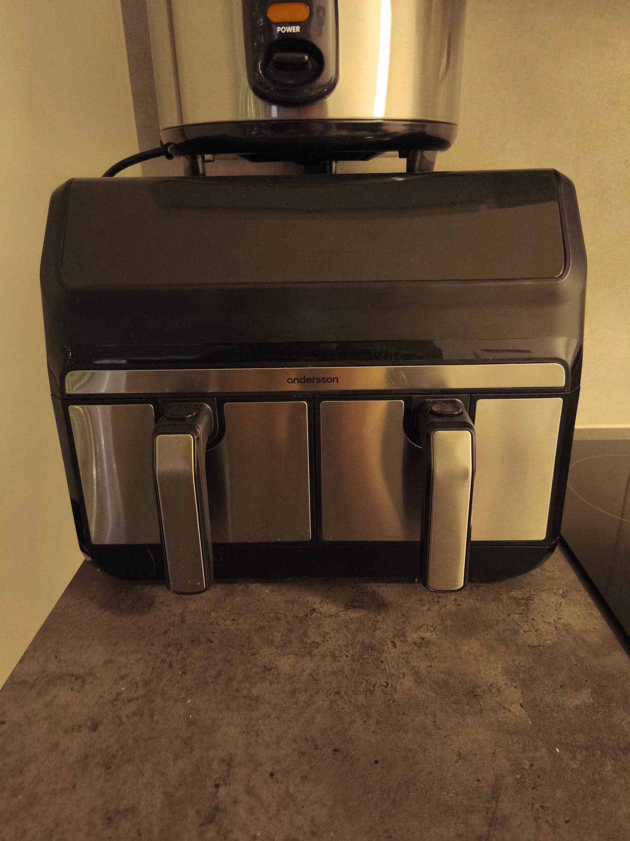 Andersson AFR 2.5 airfryer med 2 kurver (sort) | FINN-torget