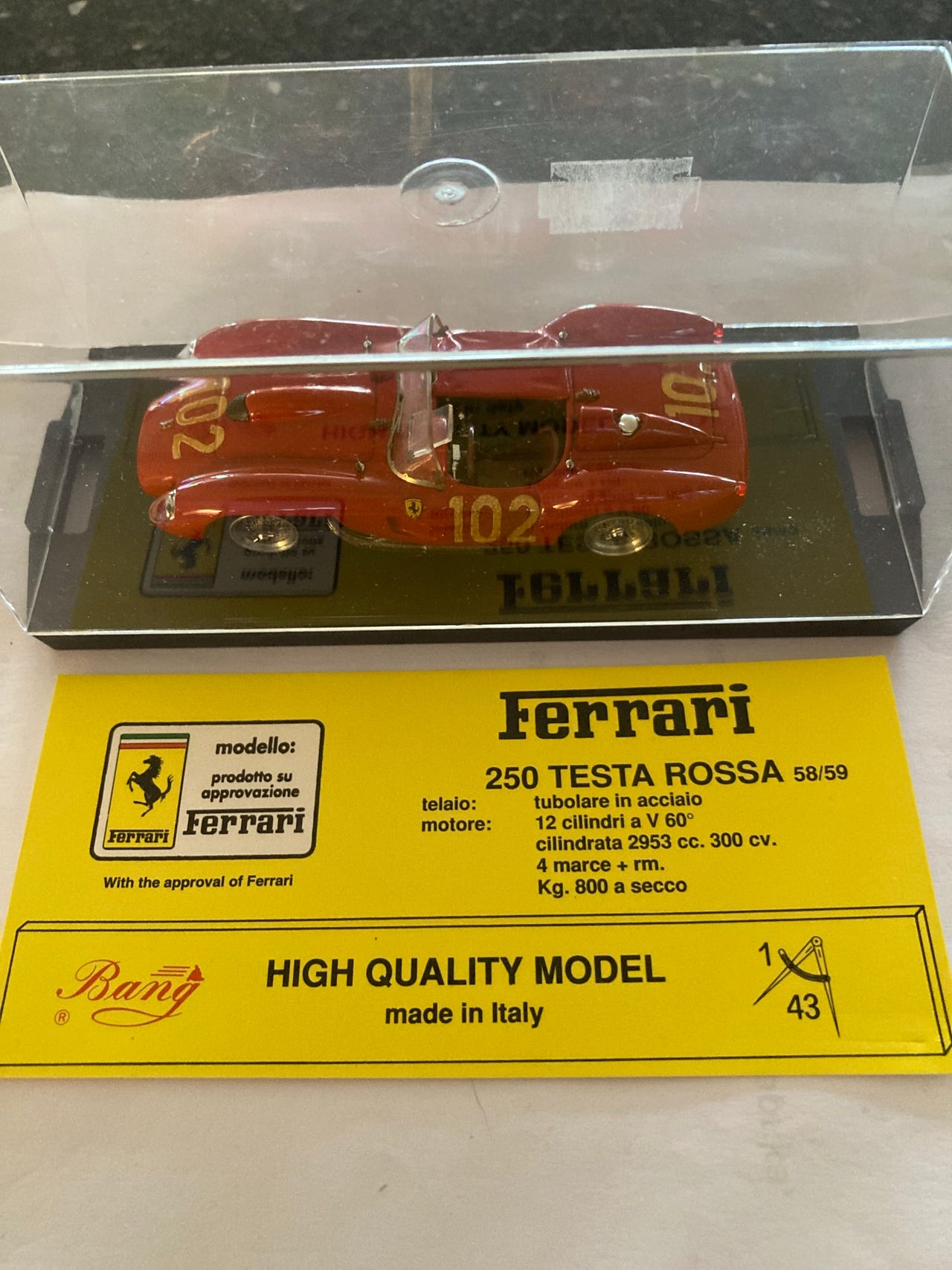 Ferrari 250 Testa Rossa Modellbil 1:43 Rød | FINN-torget