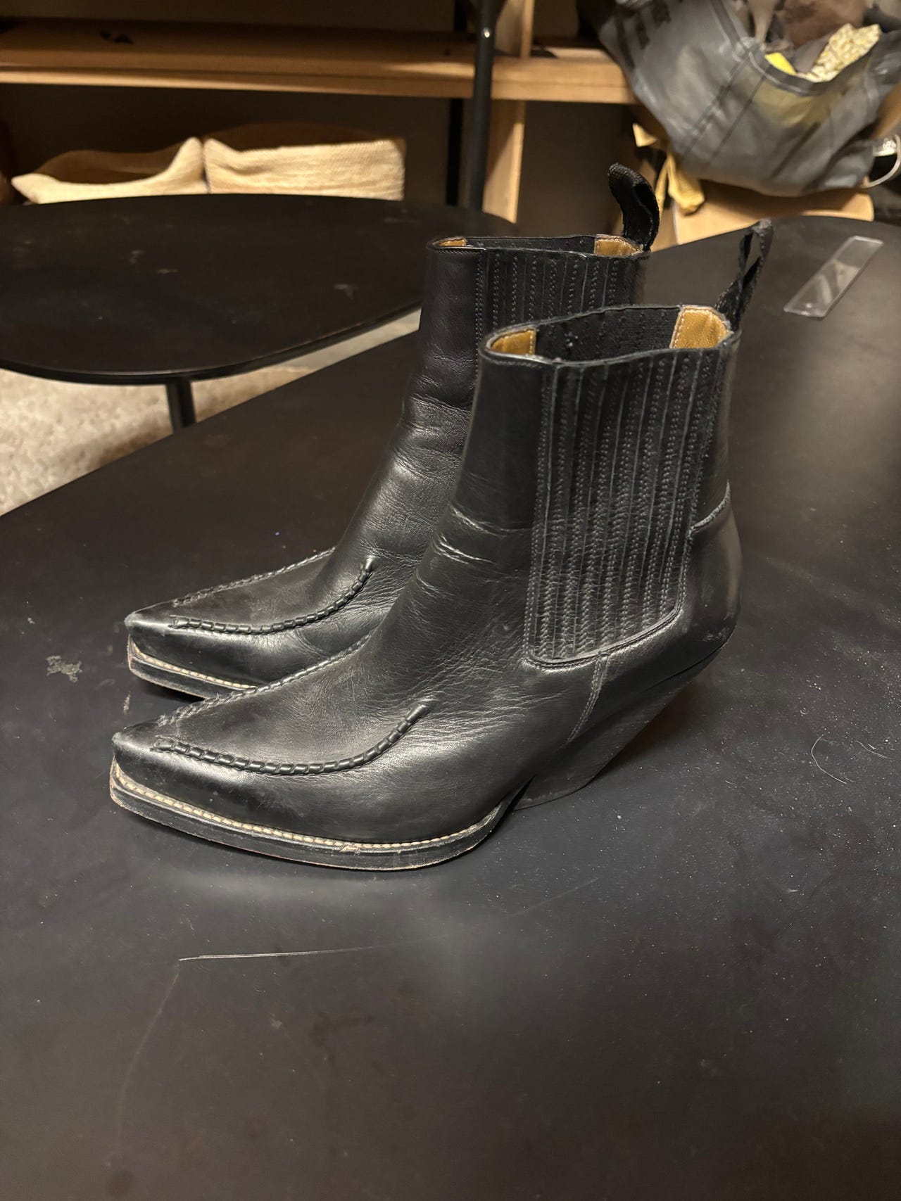 Chanel Western / Cowboy Ankle Boots, pointed toe - Str 37 | FINN-torget