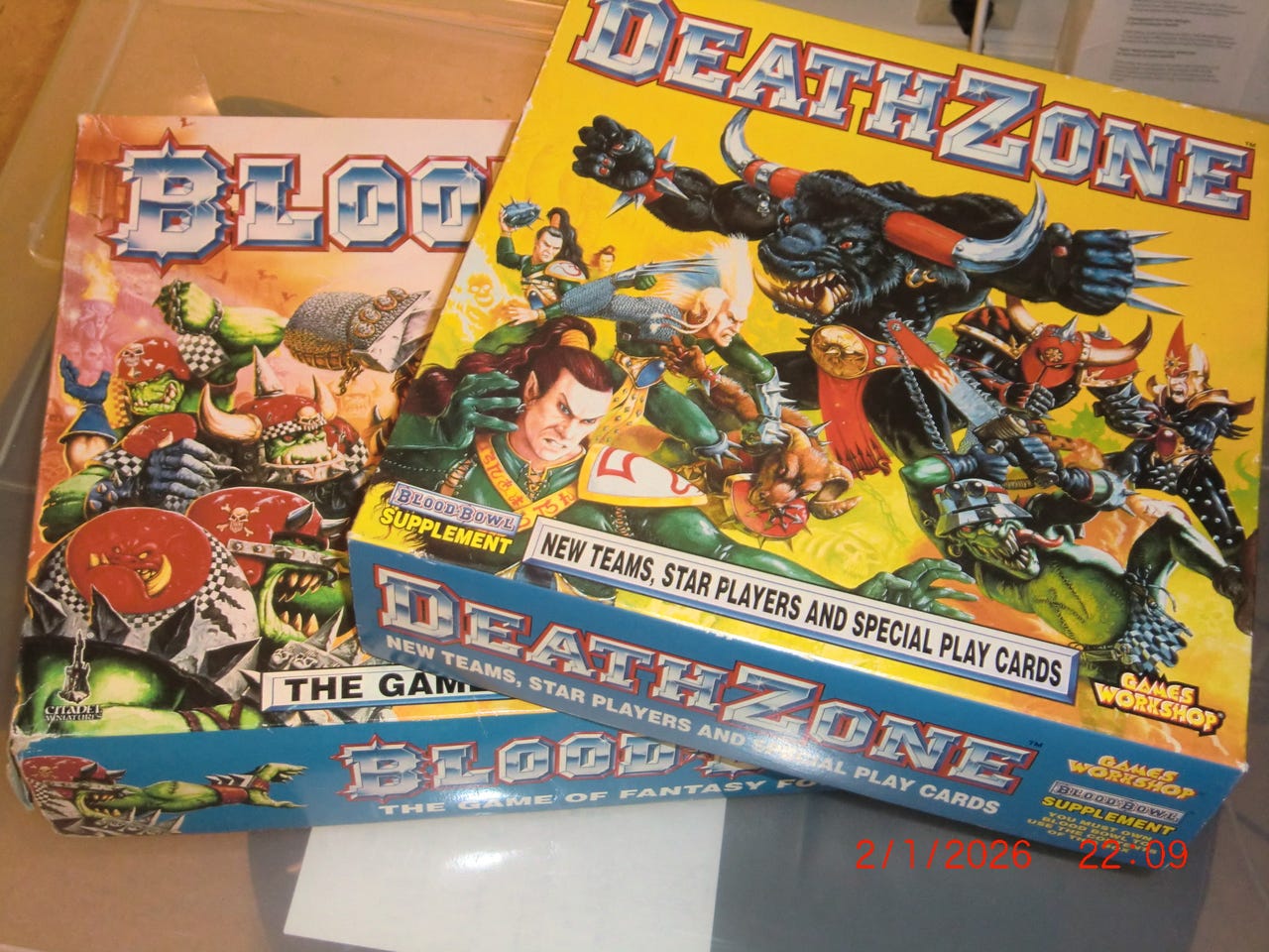 Warhammer Blood Bowl og DeathZone 3rd Edition Brettspill fra 90's ...