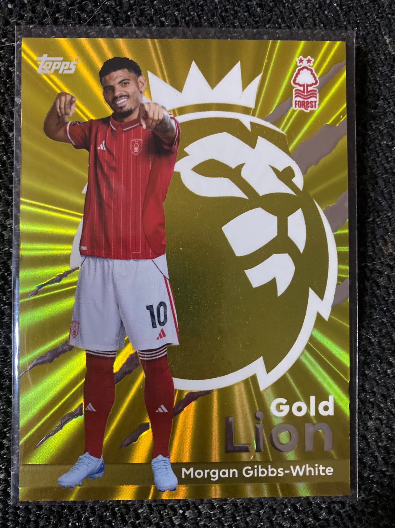 Topps Premier League Gold Lion Morgan Gibbs-White Fotballkort 2025/26 ...