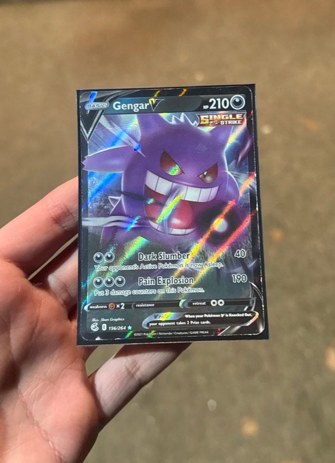 Pokémon Gengar V Single Strike Trading Card | FINN-torget