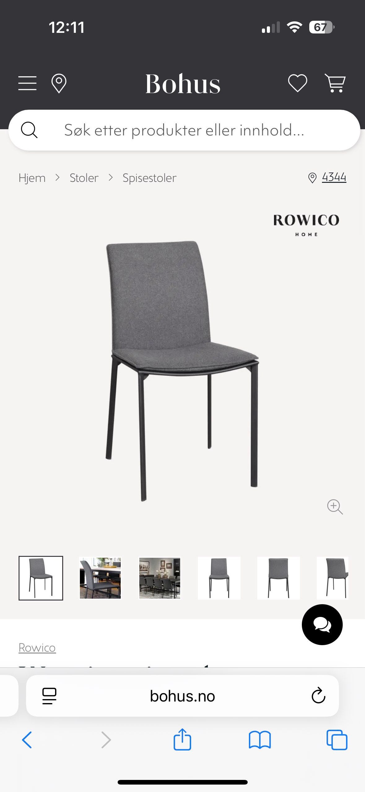 Wyoming spisestoler, 8stk | FINN-torget