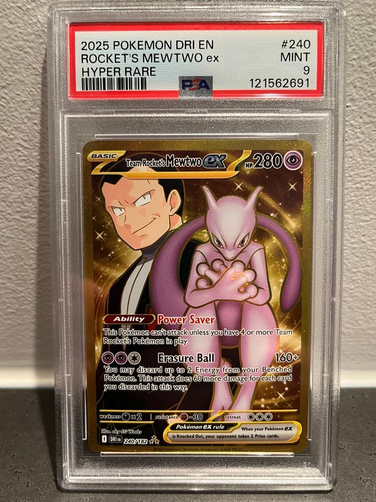 Team Rocket's Mewtwo Ex #240 MINT PSA 9 | Pokemon Destined Rivals TCG ...