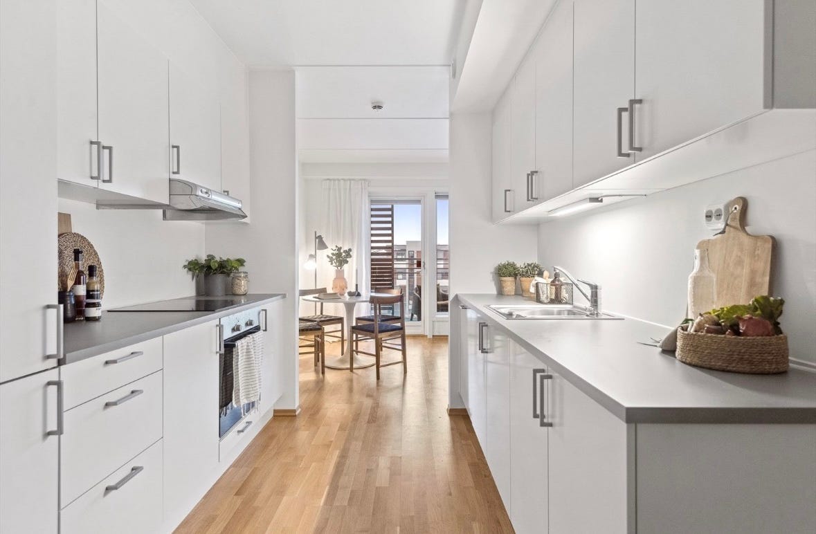 23 stk HTH Mono kjøkkenfronter med håndtak til et helt kjøkken (nypris ...