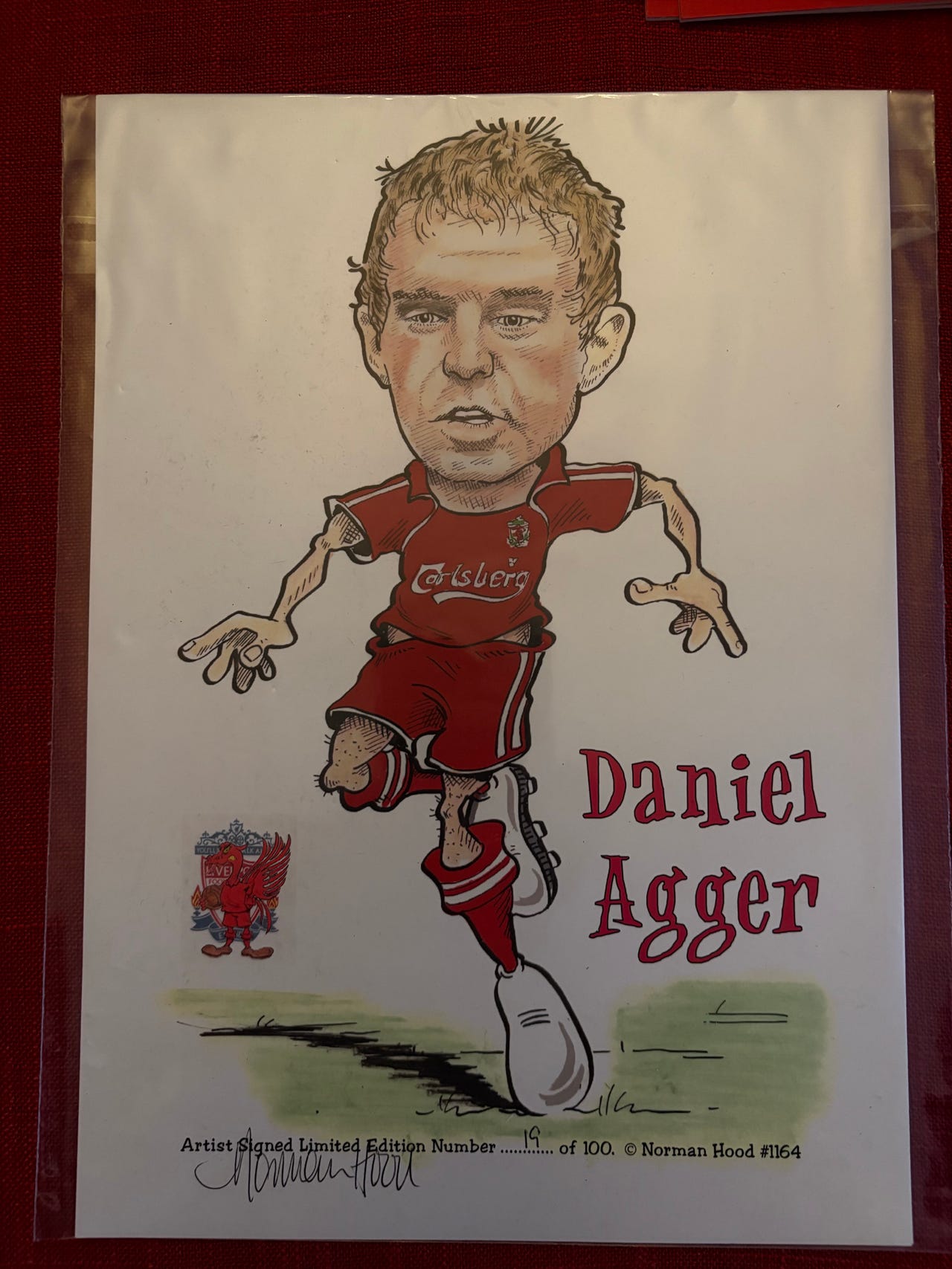 Daniel Agger – Liverpool | Artist Signed Limited Edition (19/100 ...
