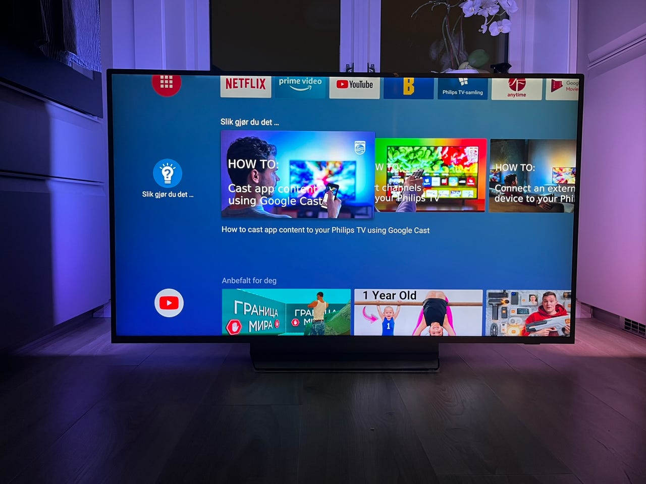 55″ Philips Smart Tv Ambilight 4K TV – Android TV – Innebygd chromecast ...