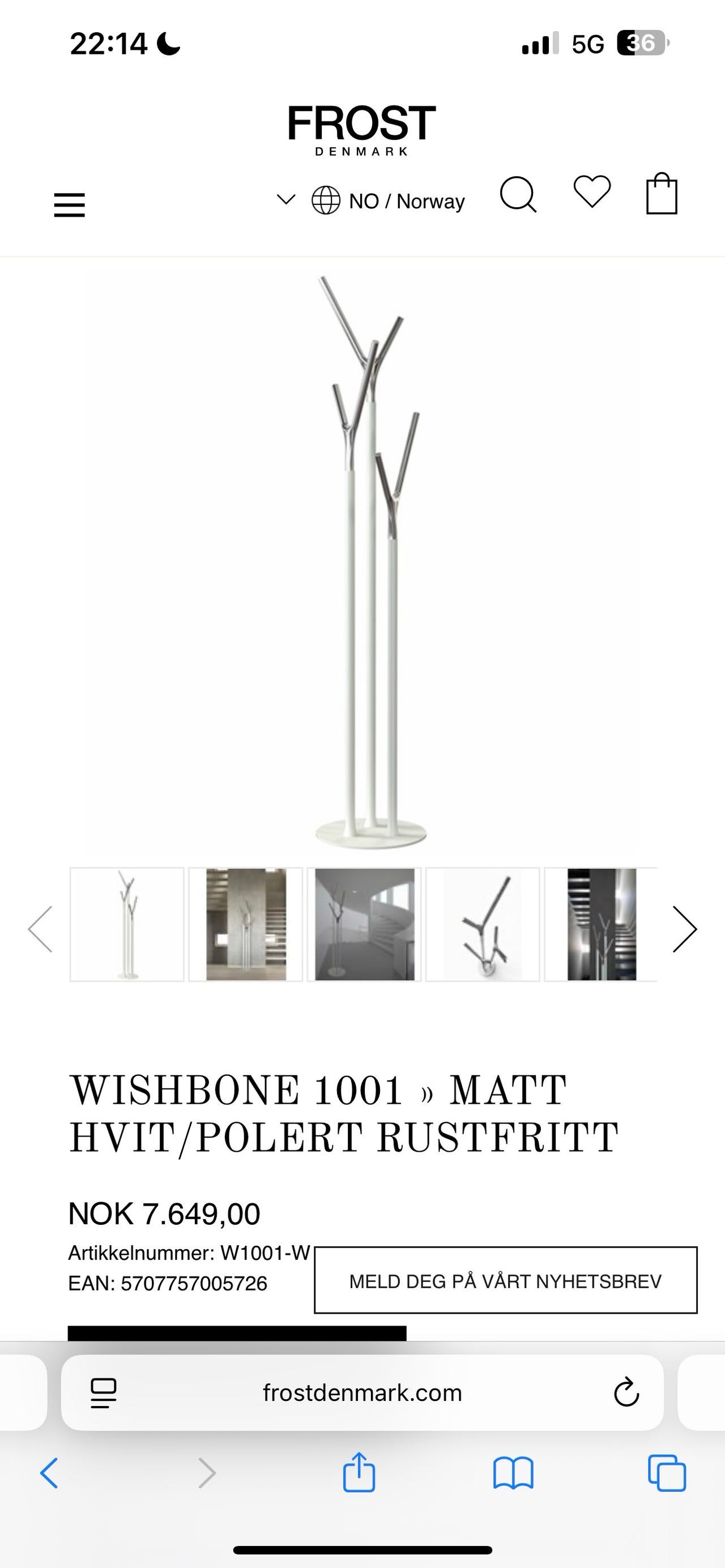 Frost wishbone stumtjener dansk design | FINN-torget
