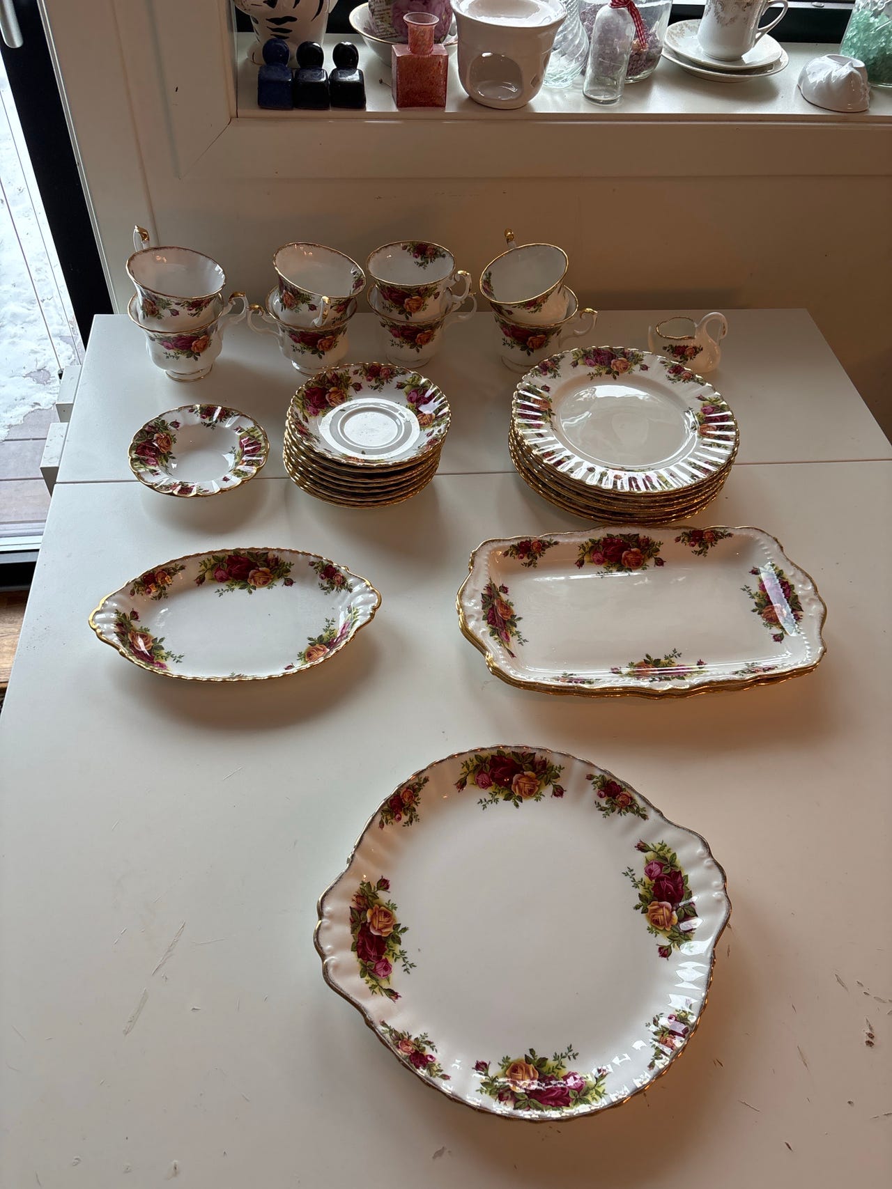Royal Albert – Old Country Roses – 30-dels sett – England – Benporselen ...