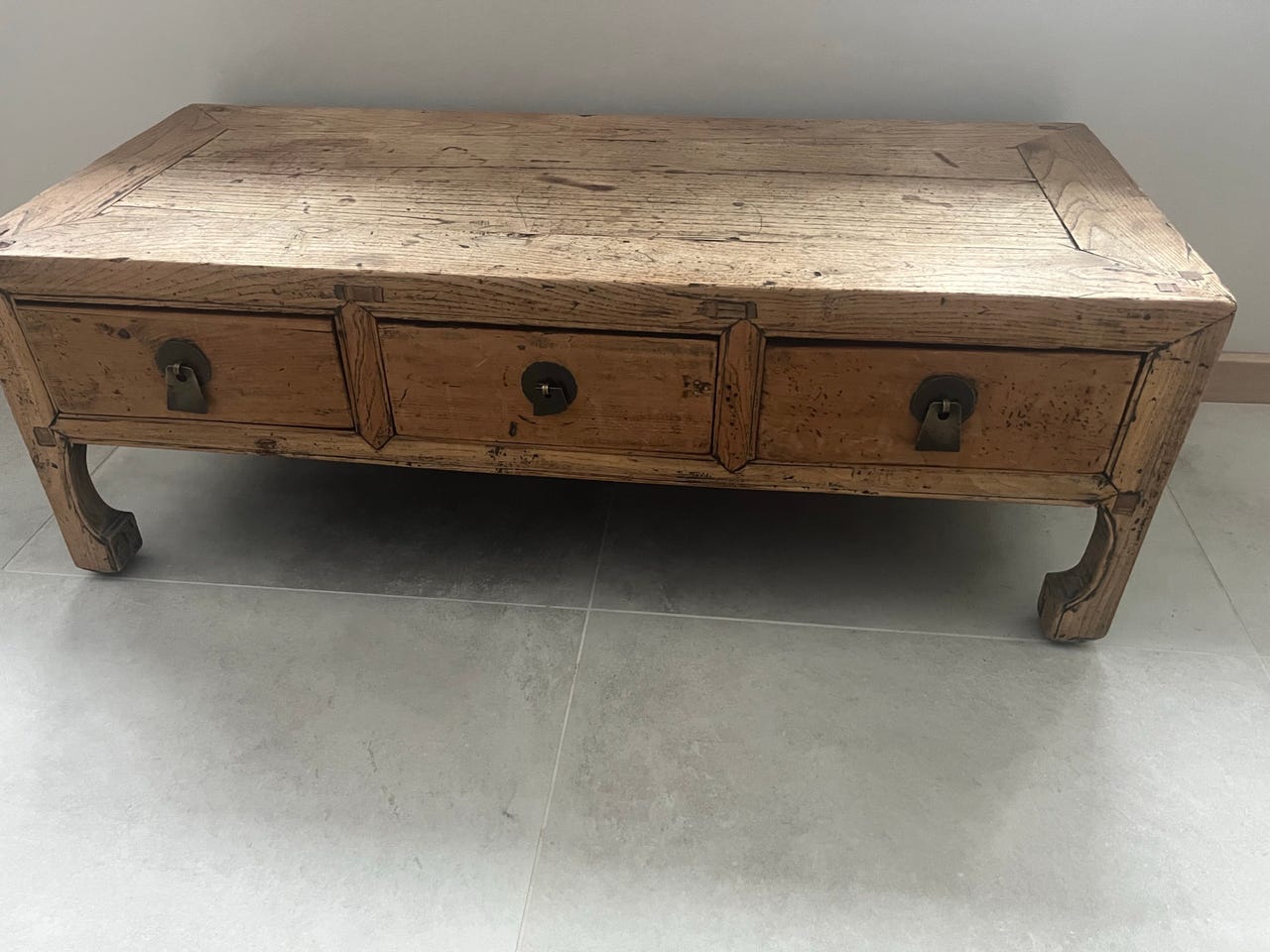 Kinesisk antikk benk / kang bench – massivt tre, tidlig 1900-tall ...