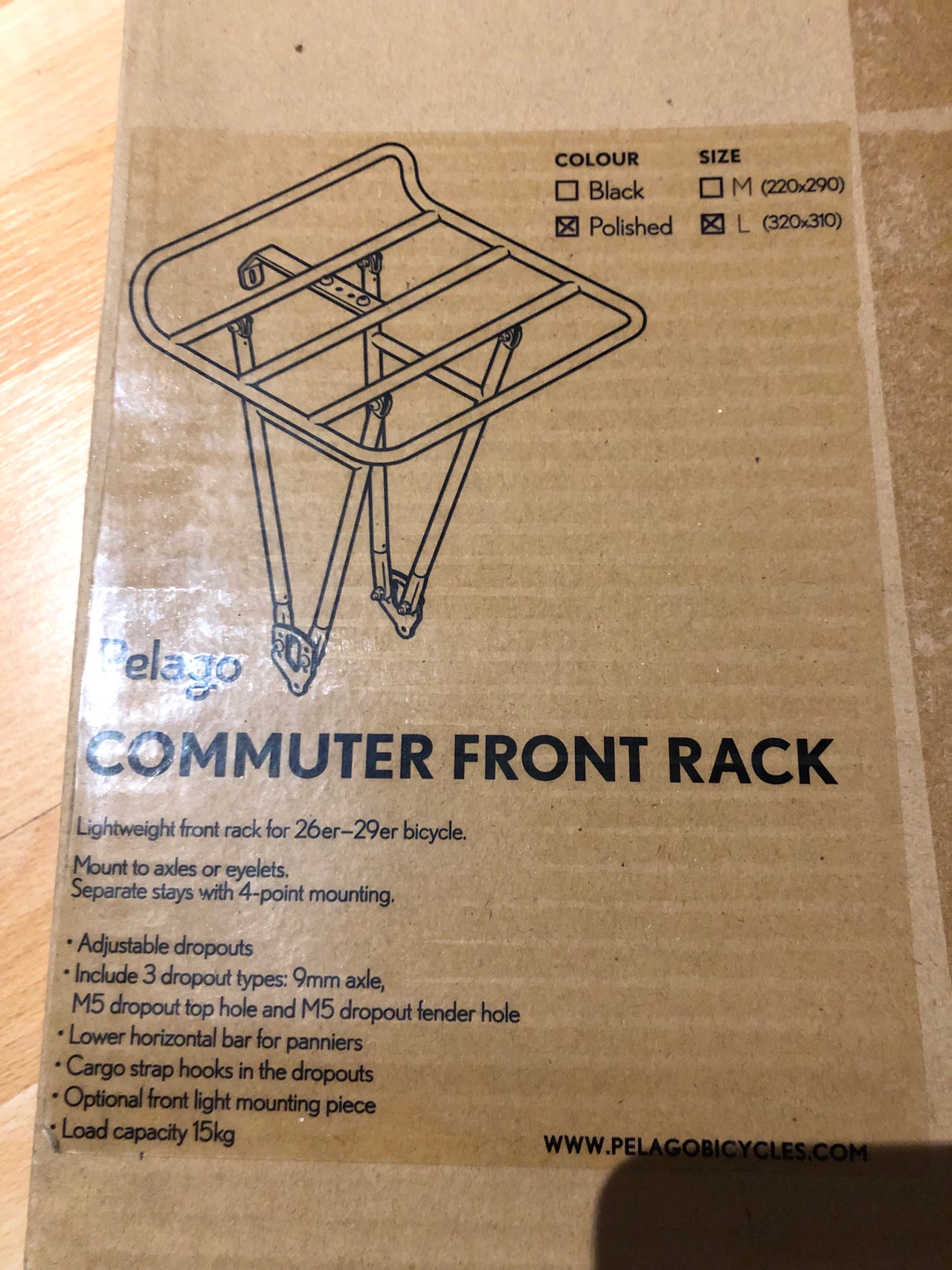 Ny i eske Pelago Commuter Front Rack. Polished. Large. Steel | FINN-torget