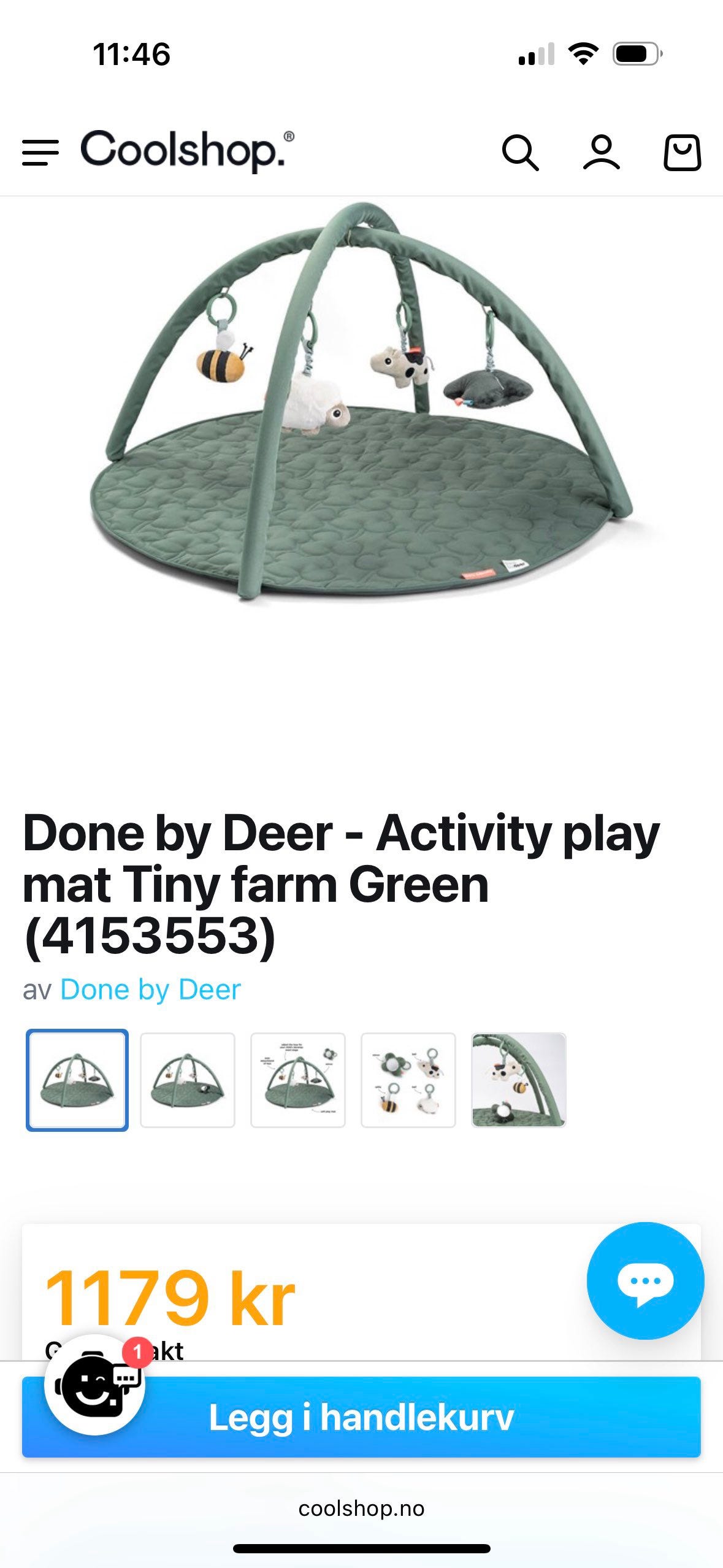 Done by Deer Activity Play Mat Tiny Farm Green | FINN-torget