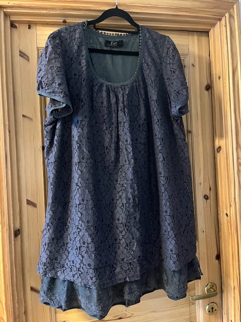 Zizzi Bluse Grå Bomull L | FINN-torget