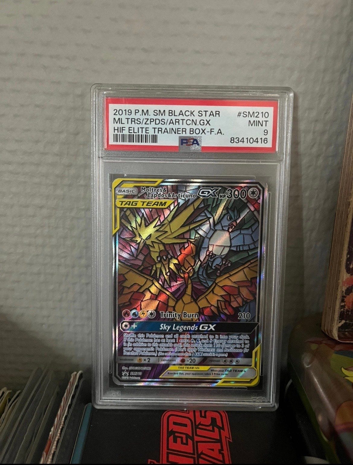 Pokemon zapdos, articuno, moltres gx, psa 9 | FINN-torget