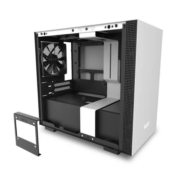 NZXT H210i (hvit) m/ NZXT CAM-kontroller, tempered glass, mesh panel ...