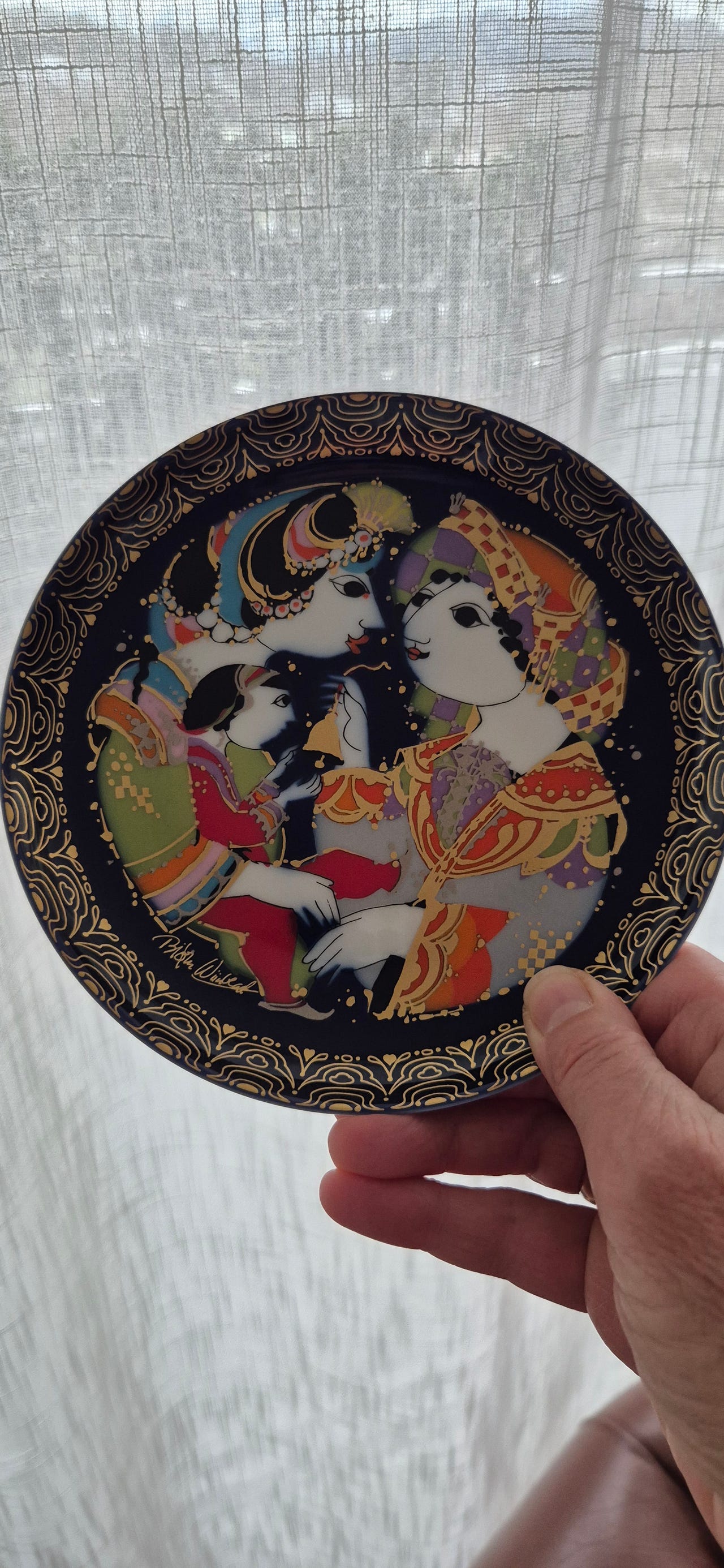 Bjørn Wiinblad Rosenthal Wunderkammer II dekorativt fat med kunstmotiv ...