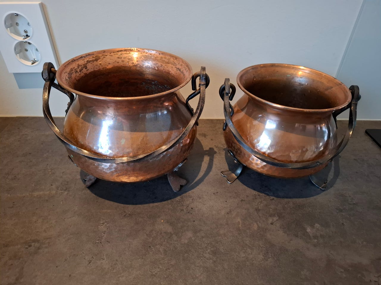 2 vintage kobber potteskjulere. | FINN-torget