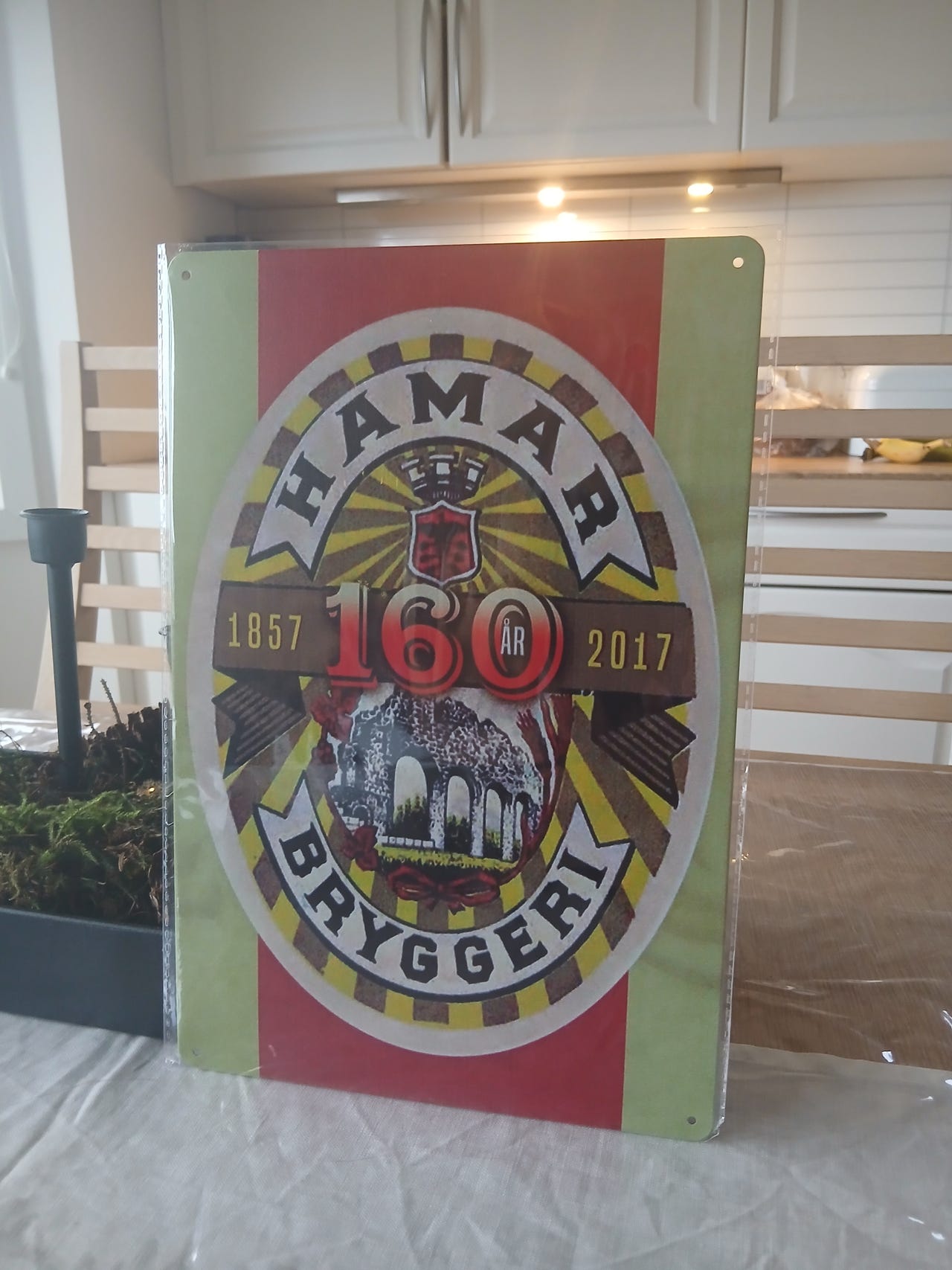 Hamar Bryggeri jubileumskilt metal retro repro selges | FINN-torget