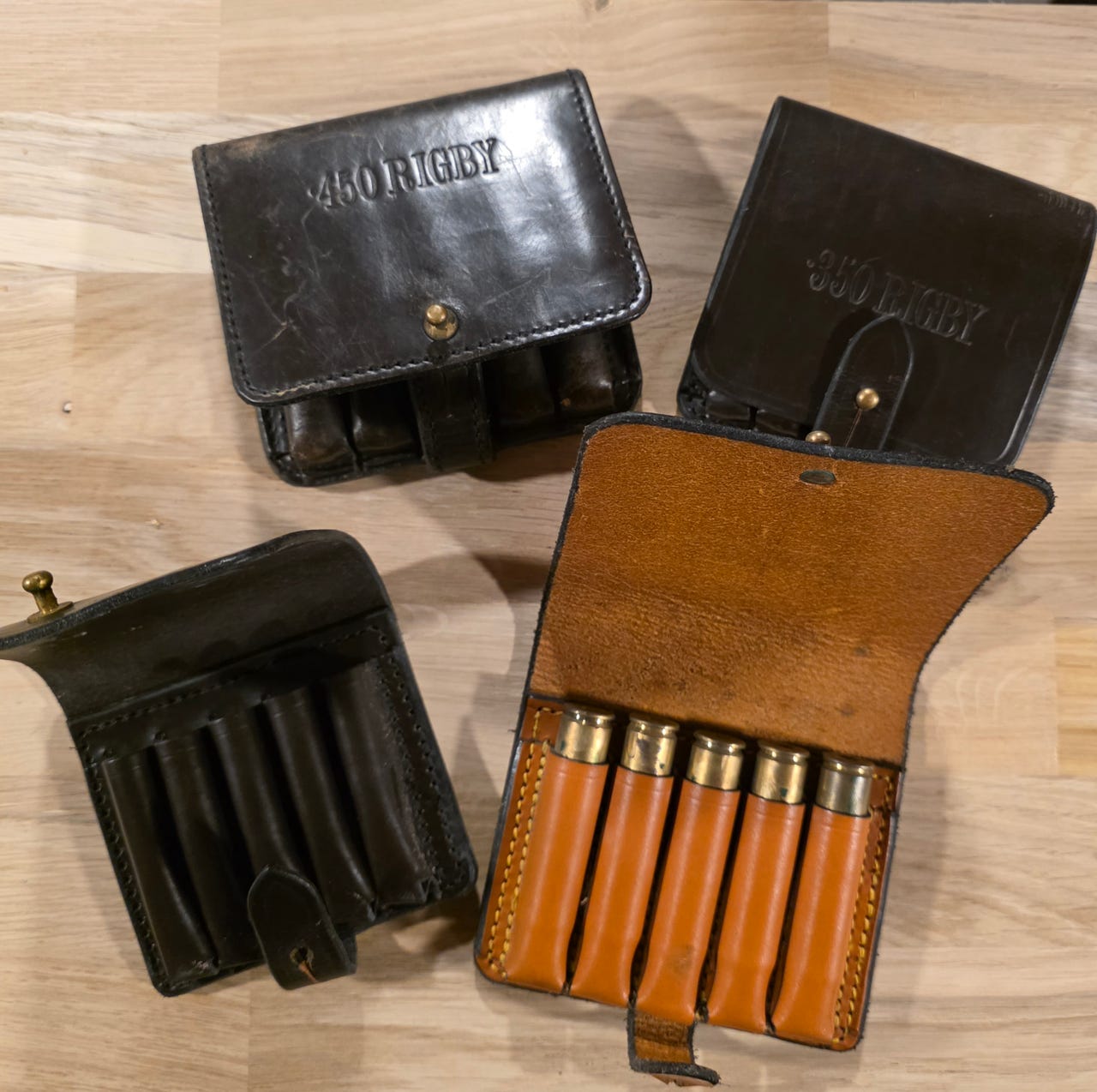 Patronveske i lær og for belte produsert av Westley Richards | FINN-torget