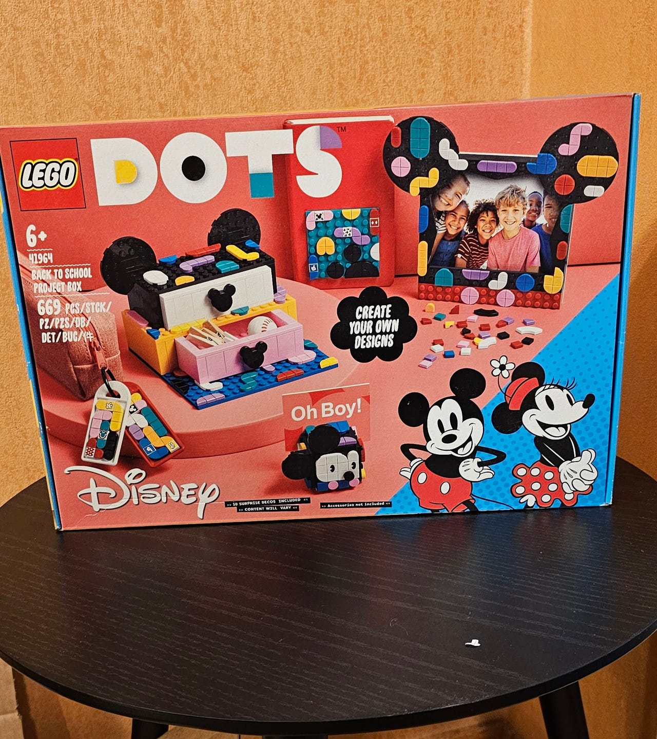 Ny LEGO Dots 41964 Mikke Mus og Minni Mus Prosjektboks for skolestart ...