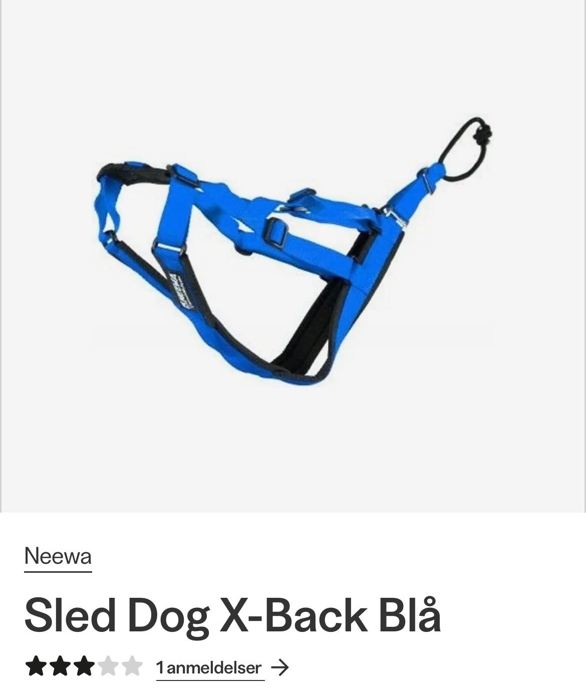 Neewa Sled Dog X-Back Hundesele Blå | FINN-torget