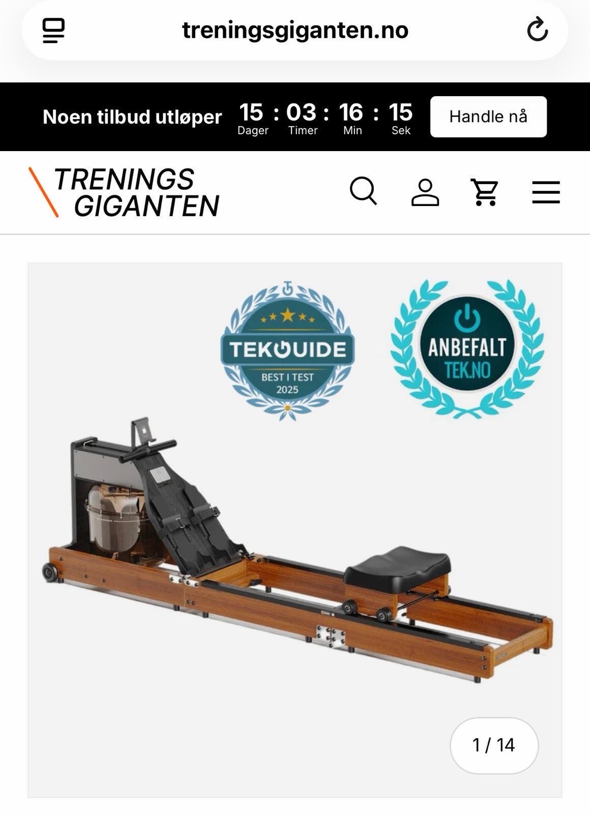 RowingPad Pro Water Romaskin i Tre | FINN-torget