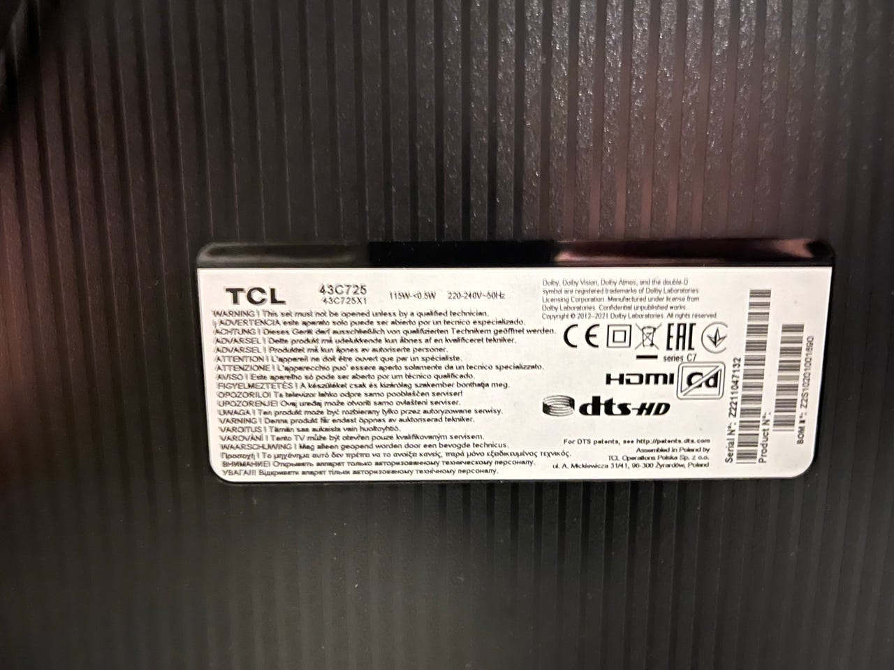 TCL 43" QLED 4K Smart-TV (43C725) – Google TV, Dolby Vision | FINN-torget